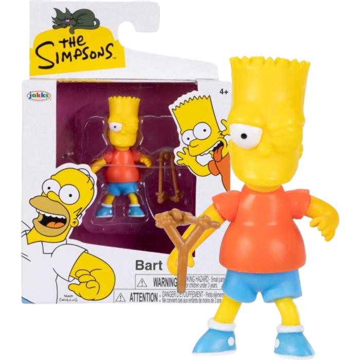 The Simpsons - Bart Simpson with Slingshot 2.5" Scale Action Figure (W ...